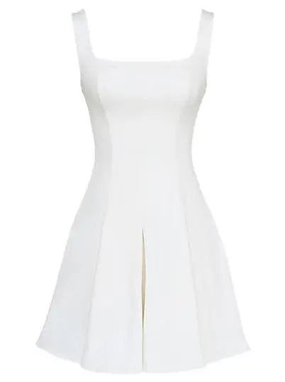 House Of Cb Amelie Stretch-crepe Mini Dress - Vintage Ivory