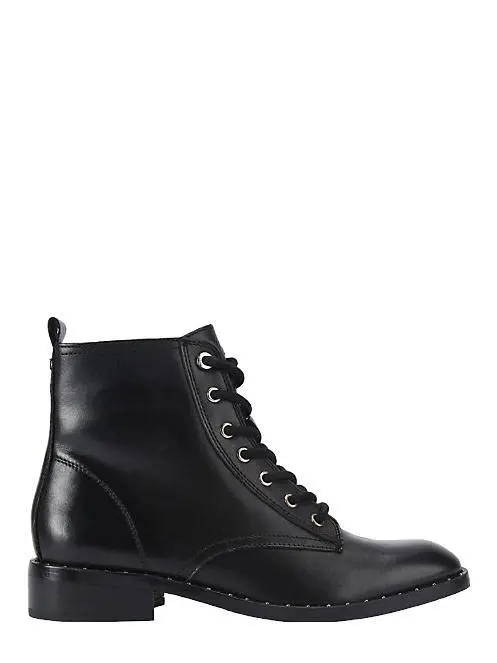 Carvela Studio Spike Leather Ankle Boots - Black