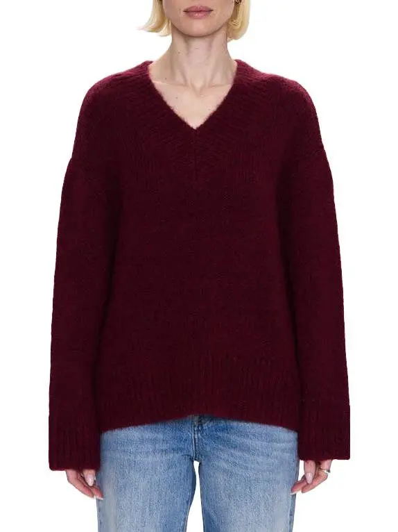 PISTOLA Talia V-neck Pullover Sweater - Claret