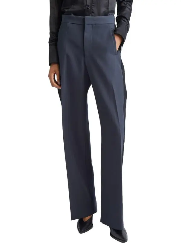 DIOTIMA Planno Colorblock Wool Trousers - Marine