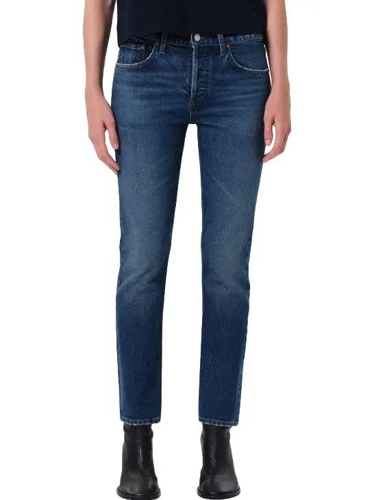 AGOLDE Cocktail Ankle Slim Straight Leg Jeans - Outline