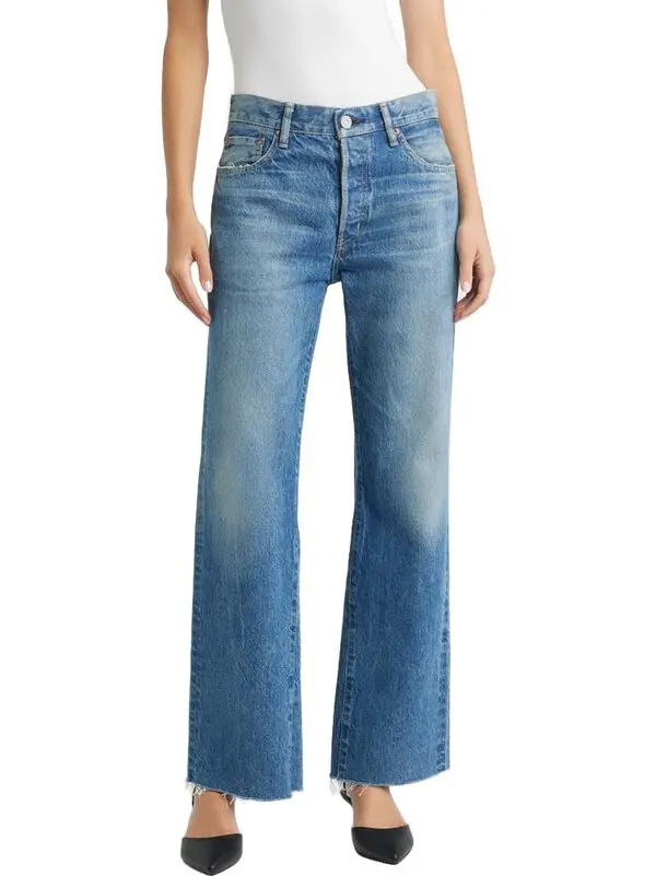 Moussy Vintage Atlantis Remake Flare Jeans - Blue