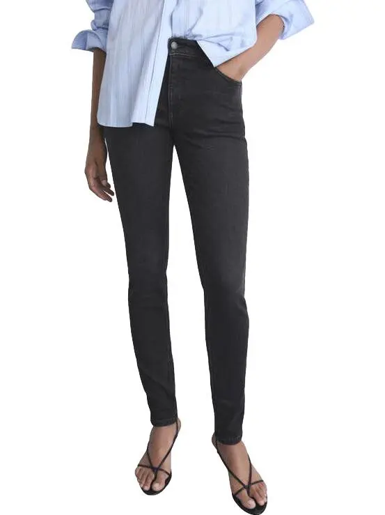 Mango Mid-rise Skinny Jeans - Open Grey