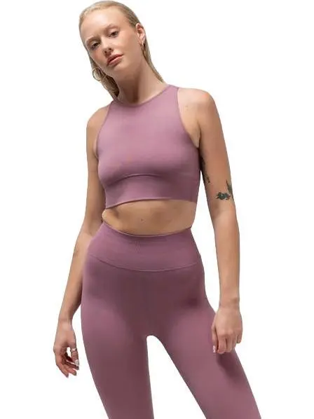 REFORMER The Jersey Keyhole Sports Bra W/fused Waist Band - Mauve