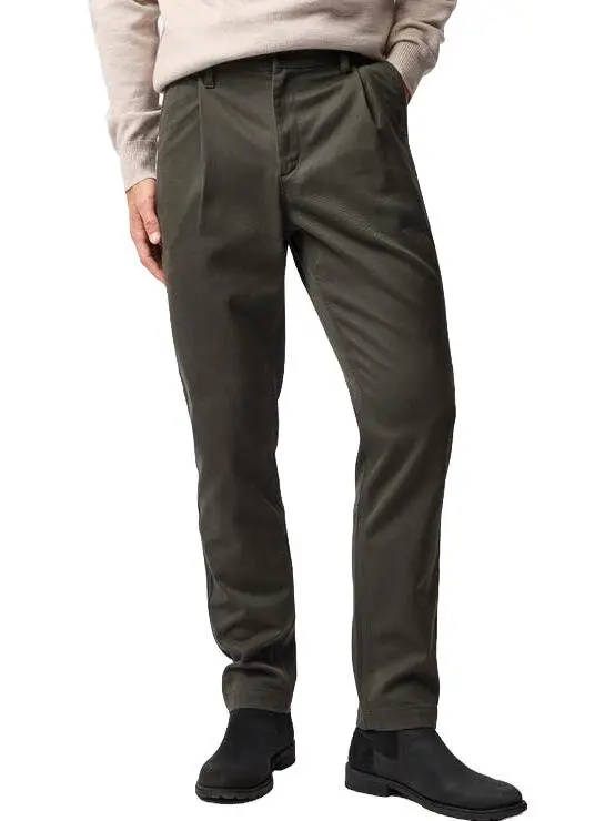 Rodd & Gunn Fielding Pleated Tapered Cotton Twill Chinos - Thyme