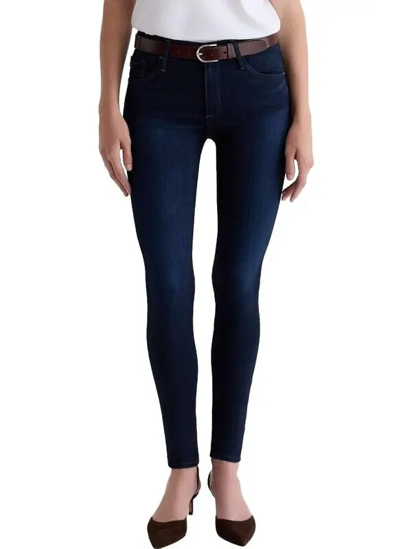 Ag Farrah Mid Rise Skinny Jeans - Blue Basin