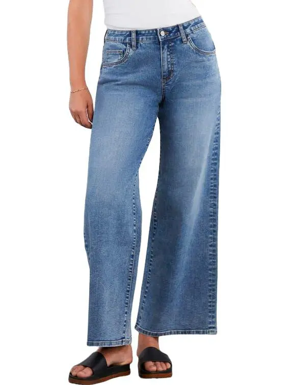 HINT OF BLU Relaxed Wide Leg Jeans - Relaxed Blue