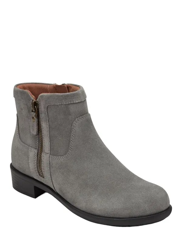 ROCKPORT COBB HILL Novela Block Heel Bootie - Medium Gray