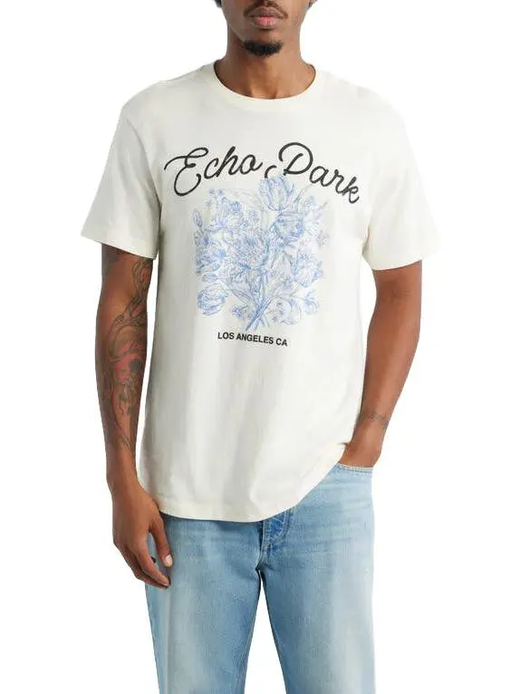 THE FORECAST AGENCY Echo Park Graphic T-shirt - Marshmallow