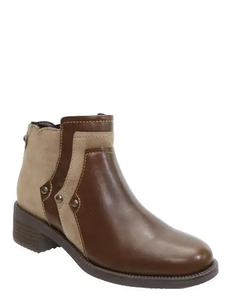 DAVID TATE Spike Stud Bootie - Brown