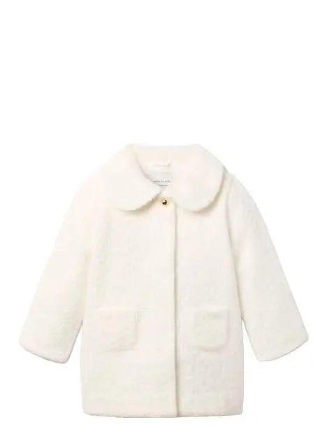 Janie And Jack Coat With Front Pockets - Beige