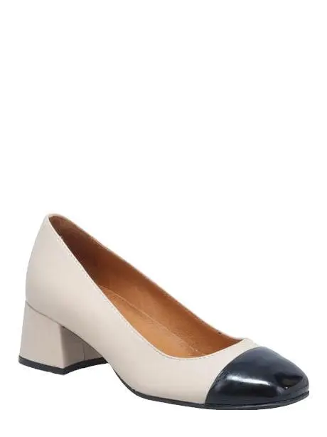 Miz Mooz Gilda Cap-toe Pumps - Cream/black