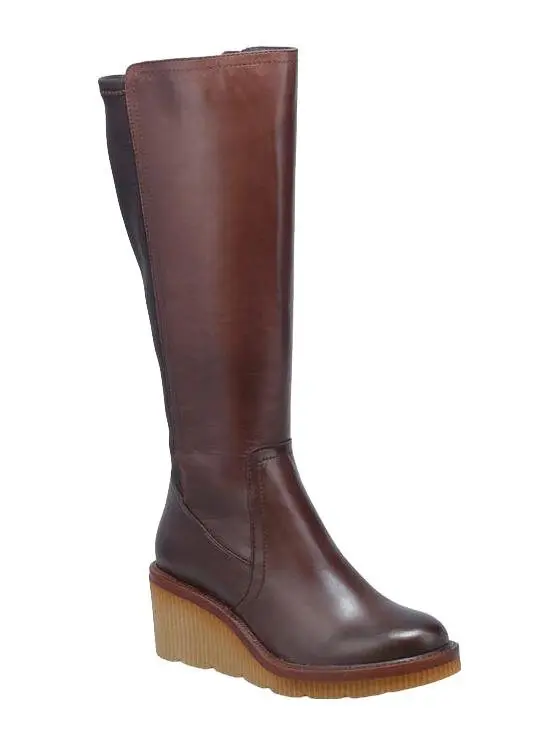 Miz Mooz Adriana Platform Wedge Boot - Brown