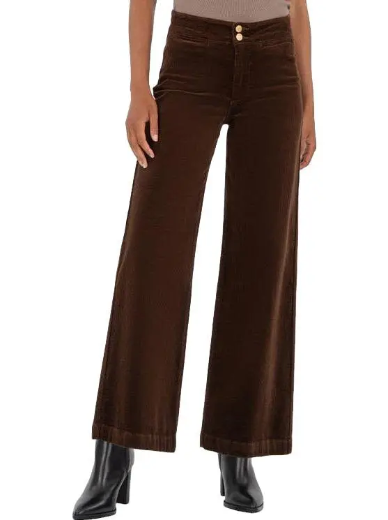 Kut From The Kloth Meg Welt Pocket Wide Leg Corduroy Pants - Fudge
