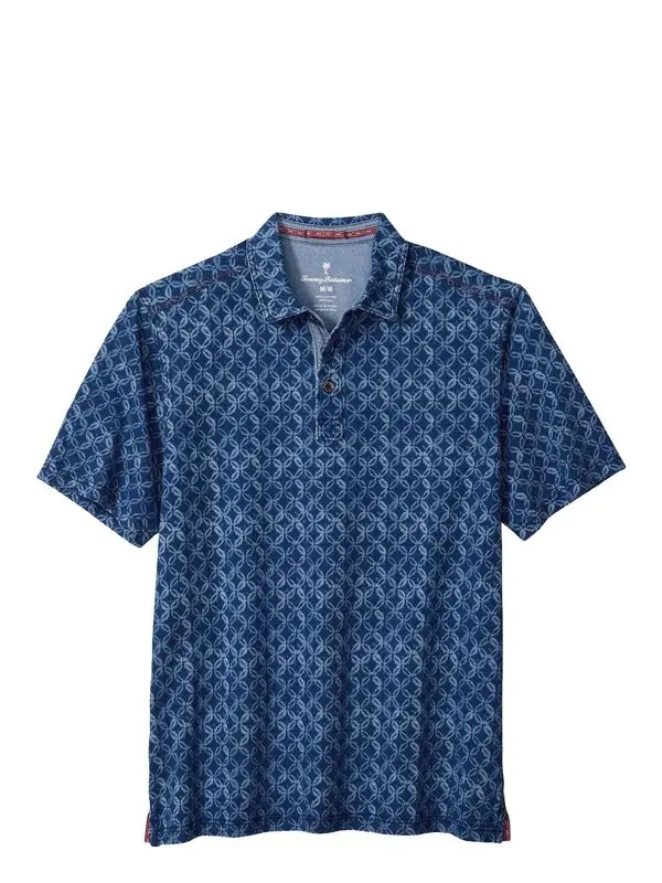 Tommy Bahama Tiles Cotton Polo - Indigo