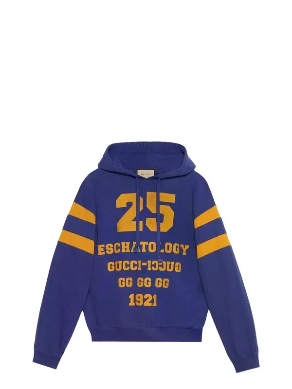 Gucci Blind For Love-print Hoodie - Blue