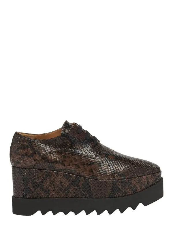 Stella McCartney Elyse Snake Platform Loafers - Brown