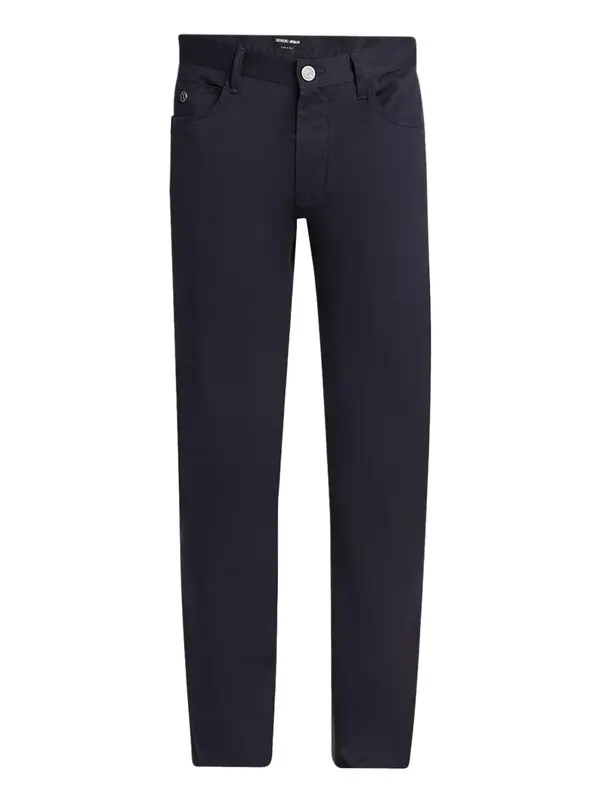 Giorgio Armani 5-pocket Stretch Cotton Pants - Solid Black