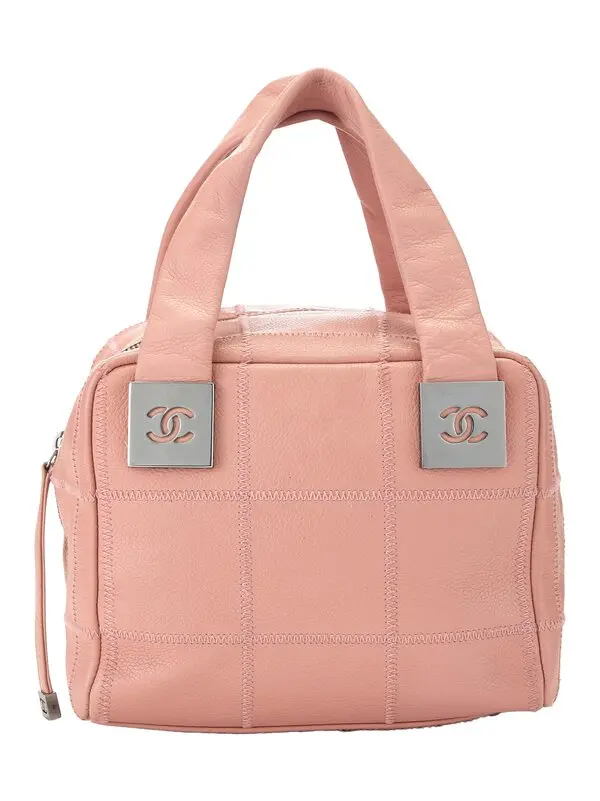 Chanel Quilted Caviar Lax Bowler Bag - Pink