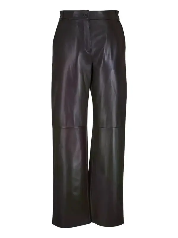 Antonelli Firenze Perlage Leather Trousers - Brown