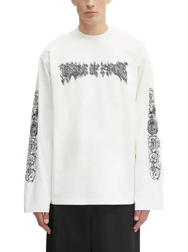 Vetements Graphic-print Long-sleeve T-shirt - Neutrals