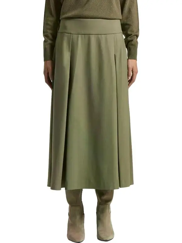 Peserico Pleated Midi Skirt - Green