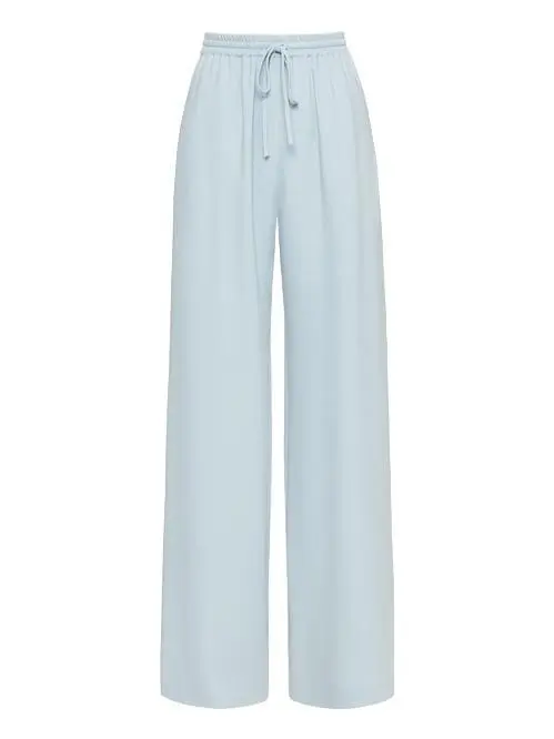 Oscar De La Renta Silk Georgette Drawstring Pant - Natural
