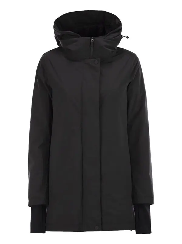 Herno A-shaped Down Jacket With Hood - Black