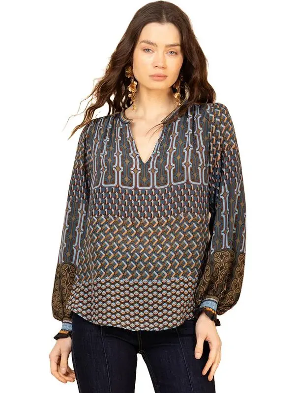 Hale Bob Addilynn Silk Top - Black