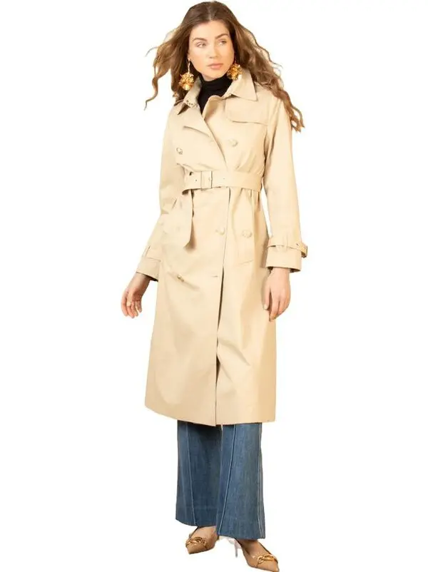 Hale Bob Paola Twill Trench Coat - Brown / Neutral