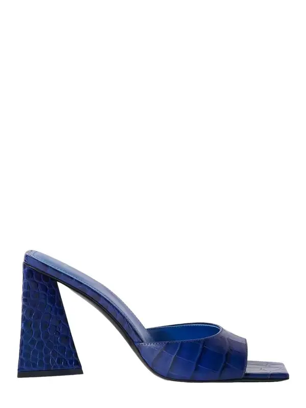 Attico 85mm Mini Devon Square-toe Mules - Blue