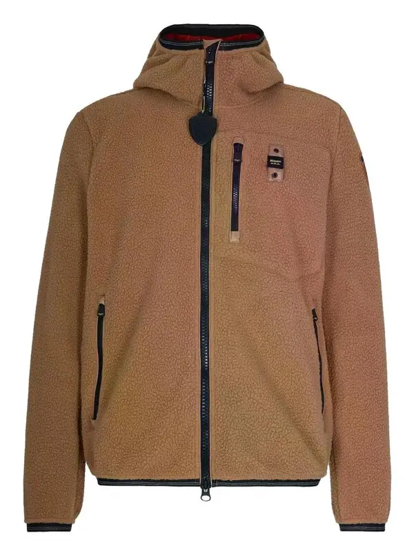 BLAUER. Hooded Zip-up Jacket - Brown