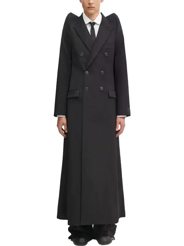 Vetements Double-breasted Coat - Black