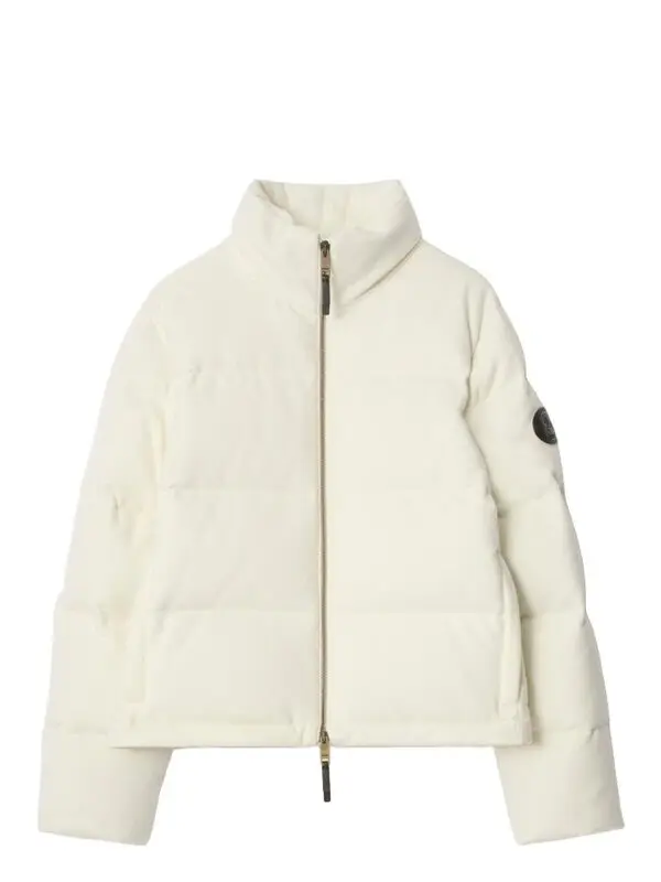 Burberry Cashmere Ambleside Puffer Jacket - Ice White