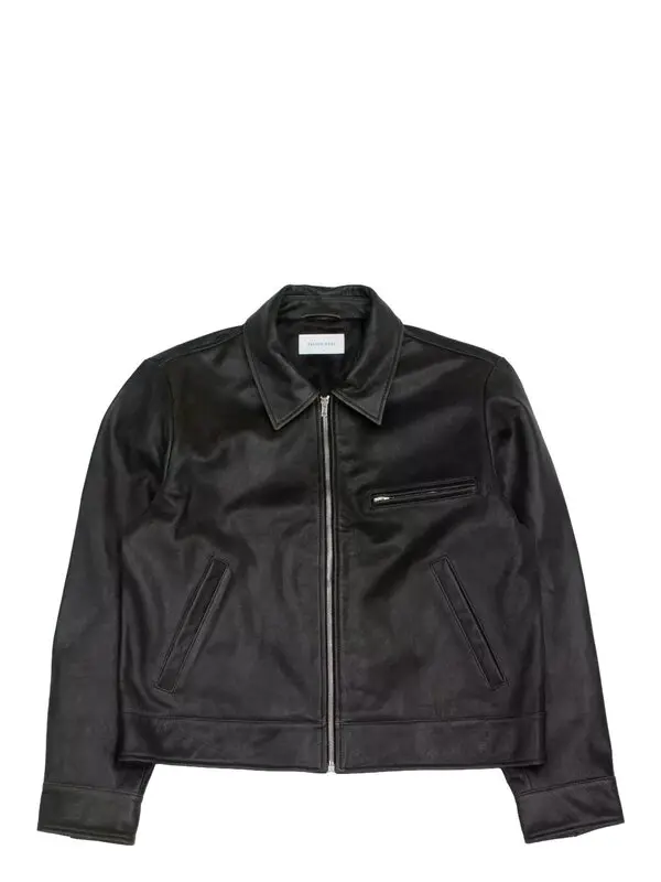 BERNER KUHL Zipped Leather Jacket - Black