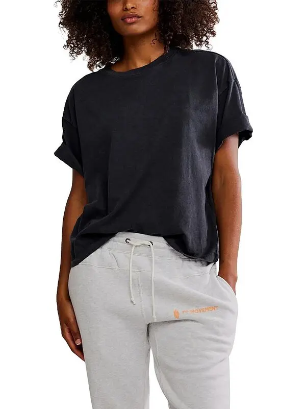 Free People Boxy Tee - Black