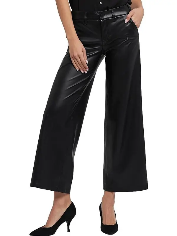 NYDJ Faux Leather Ankle Pant - Black
