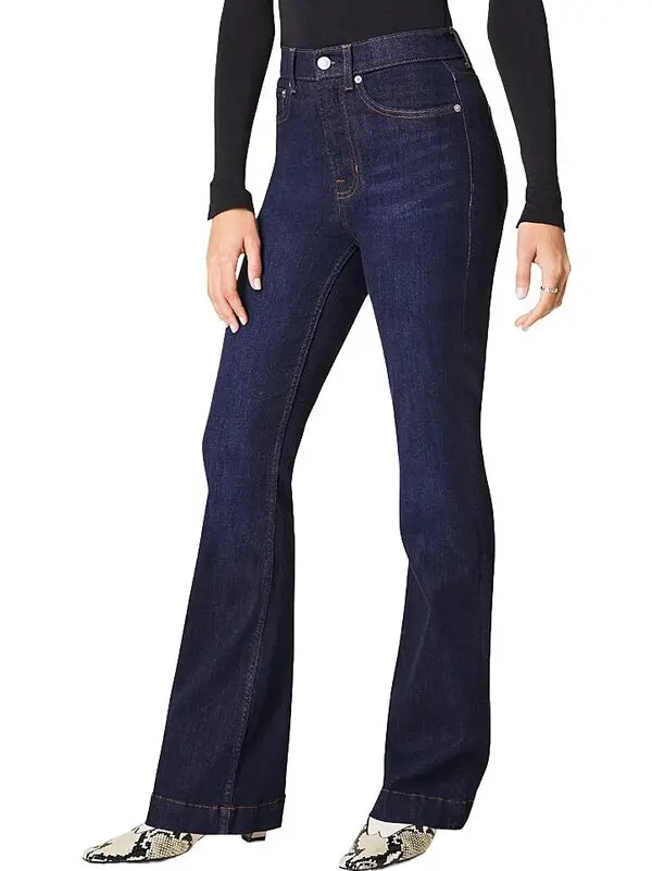 Spanx High-rise Flare Jeans - Dark Indigo