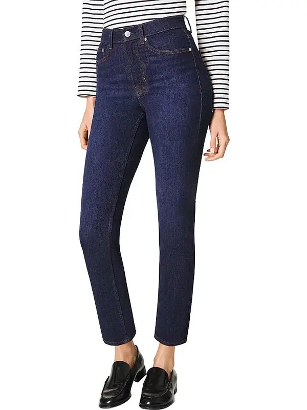 Spanx High Rise Slim Straight Jeans - Dark Indigo