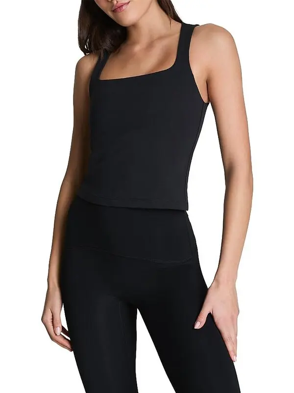 Spanx Get Moving Shelf Tank Top - Very Black