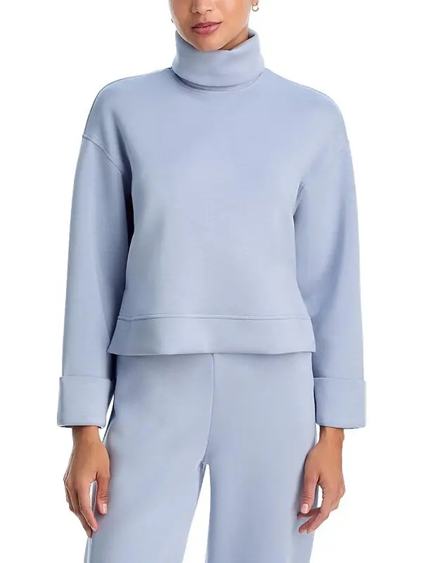 Spanx Airessentials Cropped Turtleneck Sweatshirt - Himalayan