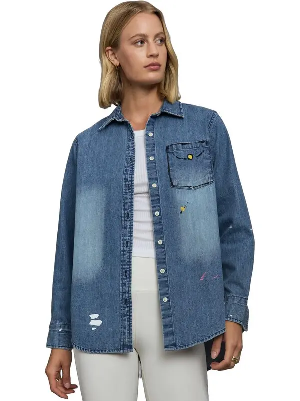 KERRI ROSENTHAL Mia Studio Shirt - True Denim