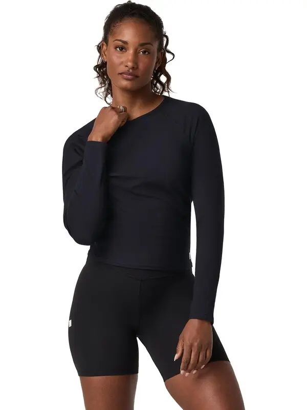 Vuori Long Sleeve Pose Crewneck Shirt - Black