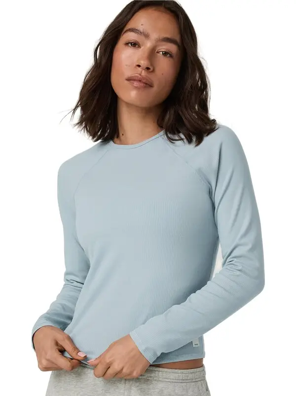 Vuori Long Sleeve Pose Crewneck Shirt - Blue Haze