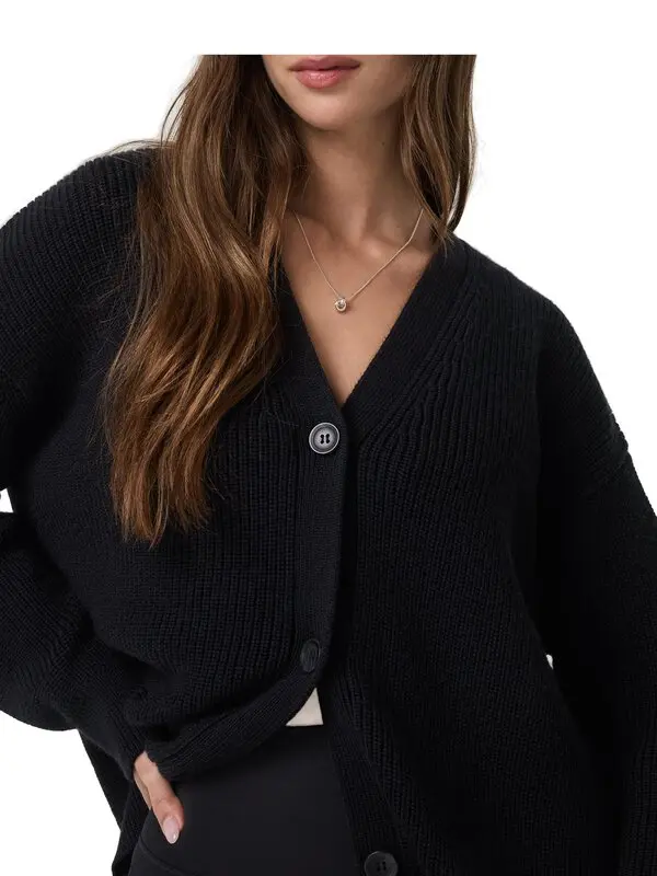 Vuori Alps Boyfriend Cardigan - Black