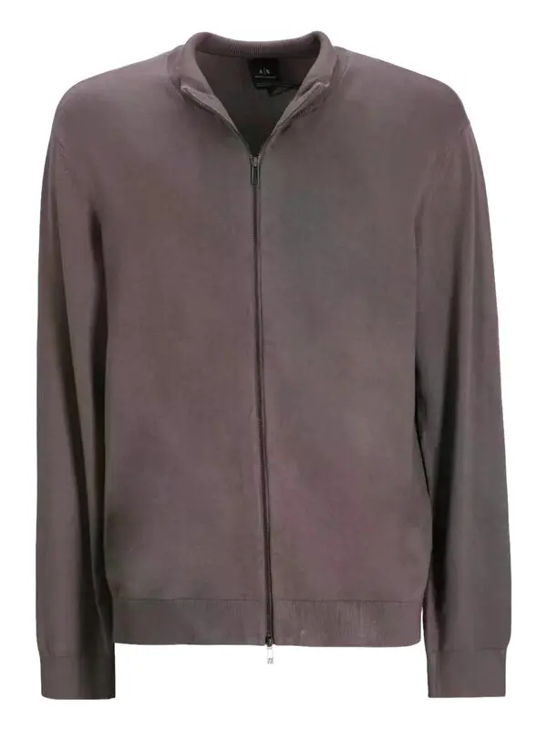 Armani Exchange Zip-up Cardigan - Brown