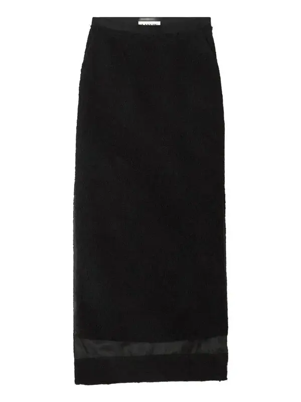 LANVIN Textured Straight Skirt - Black