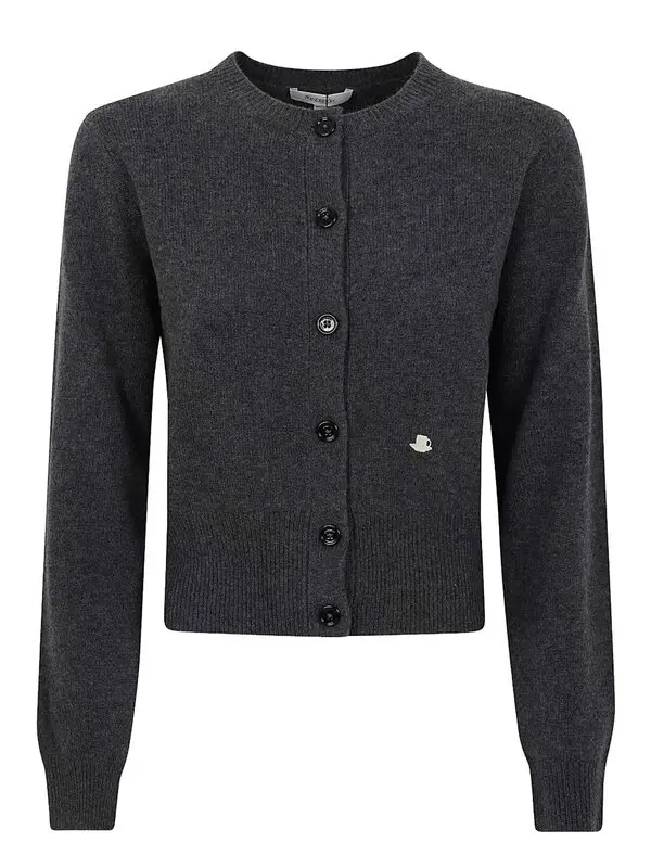JW Anderson Embroidered-detail Cardigan - Grey