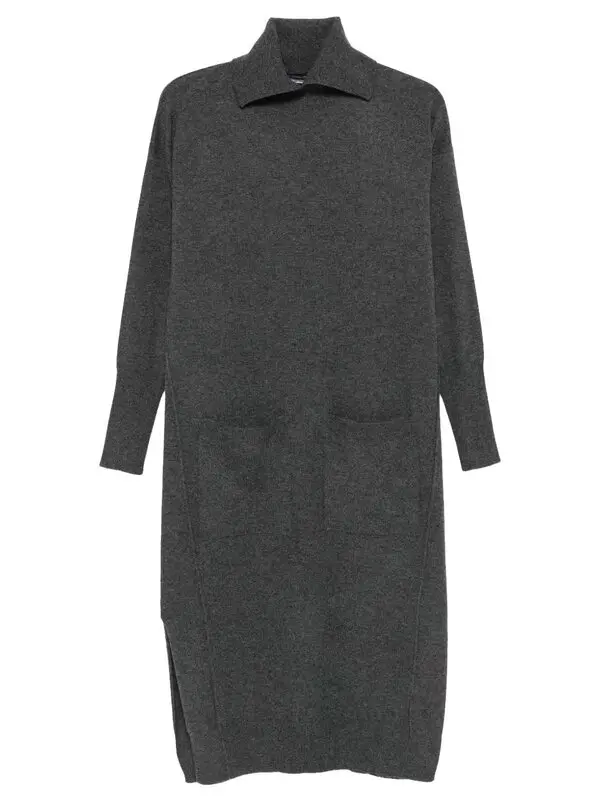 Lorena Antoniazzi Pocket Knitted Dress - Grey