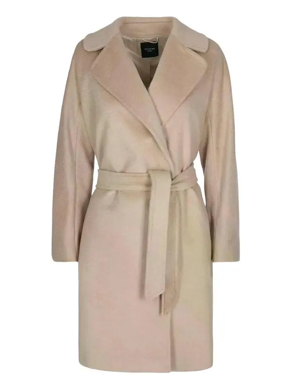 Max Mara Belted Virgin-wool Coat - Neutrals